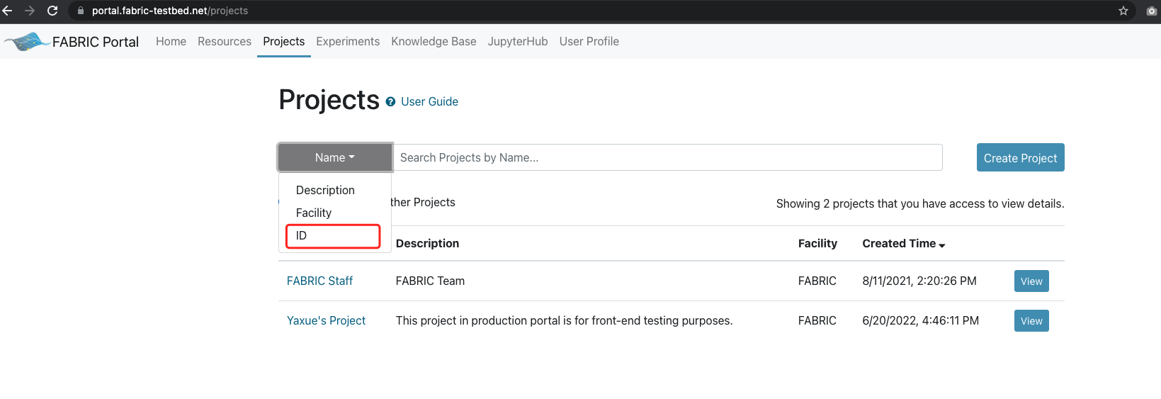 Search for projects by project ID · Issue #189 · fabric-testbed/fabric ...