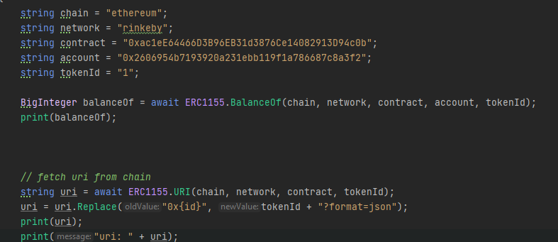 ERC1155 / ERC20/ ER721 .URI not working · Issue #27 · ChainSafe/web3.unity · GitHub
