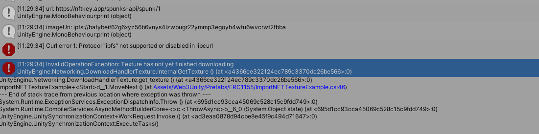 ERC1155 / ERC20/ ER721 .URI not working · Issue #27 · ChainSafe/web3.unity · GitHub