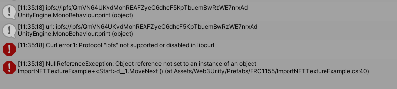 ERC1155 / ERC20/ ER721 .URI not working · Issue #27 · ChainSafe/web3.unity · GitHub