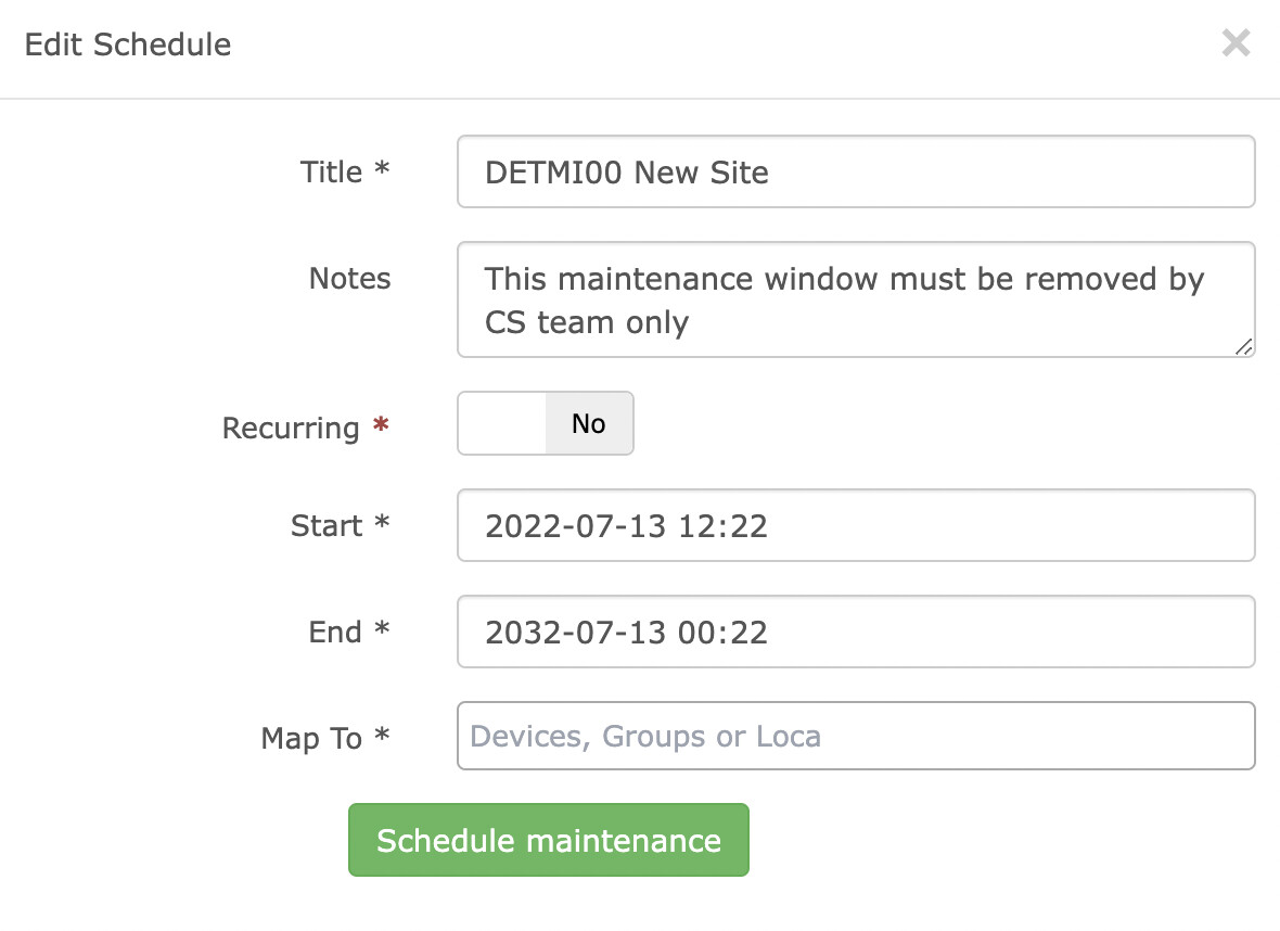 Api Apiv0devicesgroupsnamemaintenance Doesnt Set Device Group · Issue 14111 · Librenms