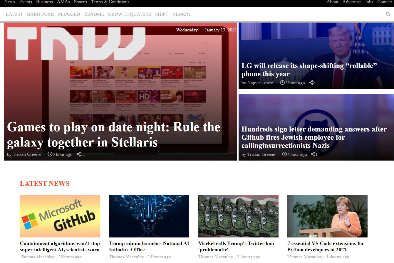 GitHub - ashraffares/TNW: clone the nextweb website build with HTML CSS