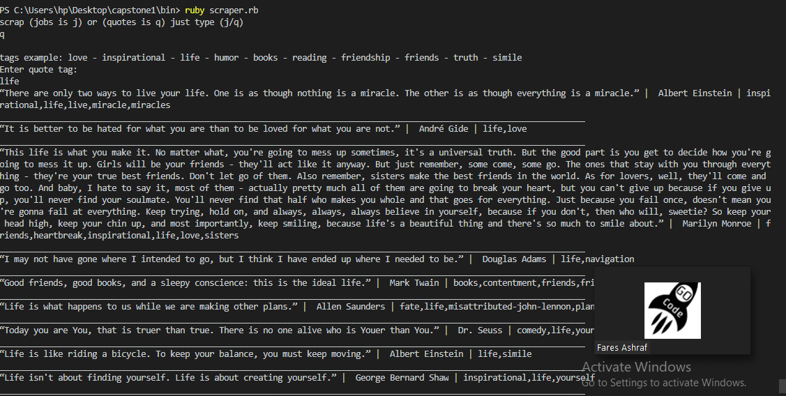 GitHub - ashraffares/scraper: This project is an implementation of a website scraper in ruby.