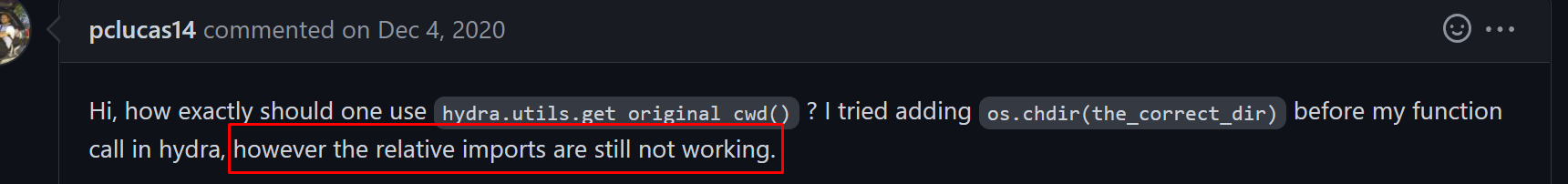 [Bug] hydra breaks relative paths in config file · Issue #922 · facebookresearch/hydra · GitHub