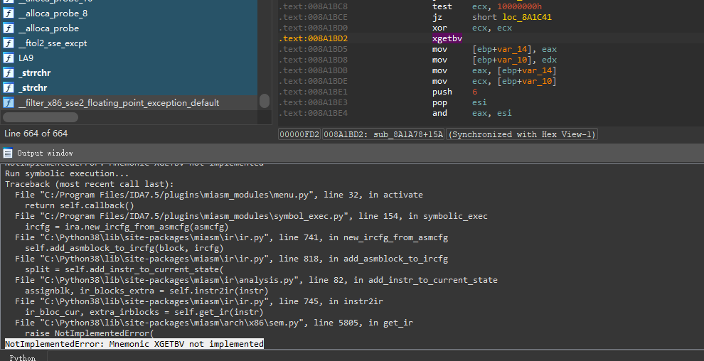 Notimplementederror Mnemonic Xgetbv Not Implemented · Issue 1332 · Cea Secmiasm · Github 