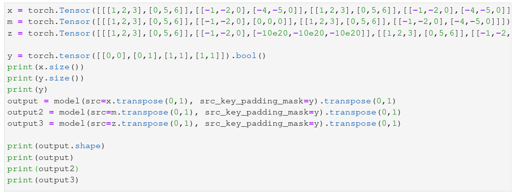Nn Transformerencoder Cannot Deal With Large Negative Value Even When This Value Is Masked By