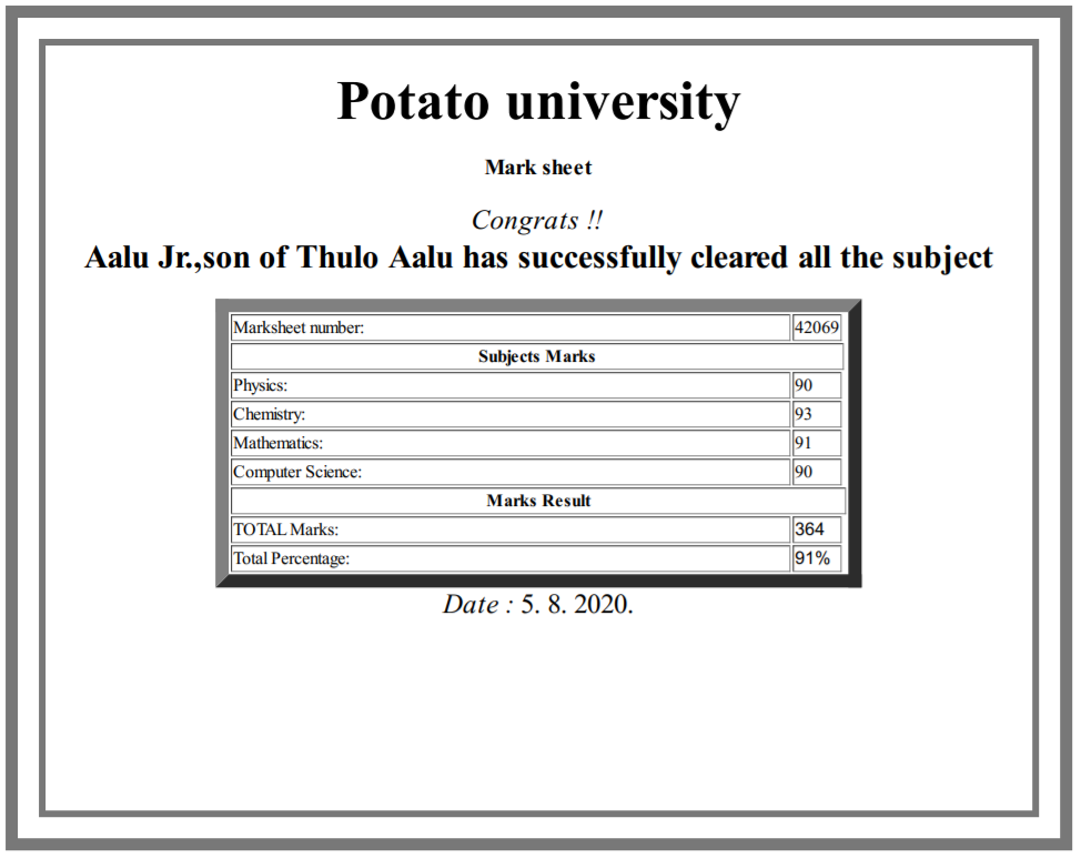 GitHub - nikhilgubbi/Marksheet-generator-webApp: A very simple web application to generate the ...