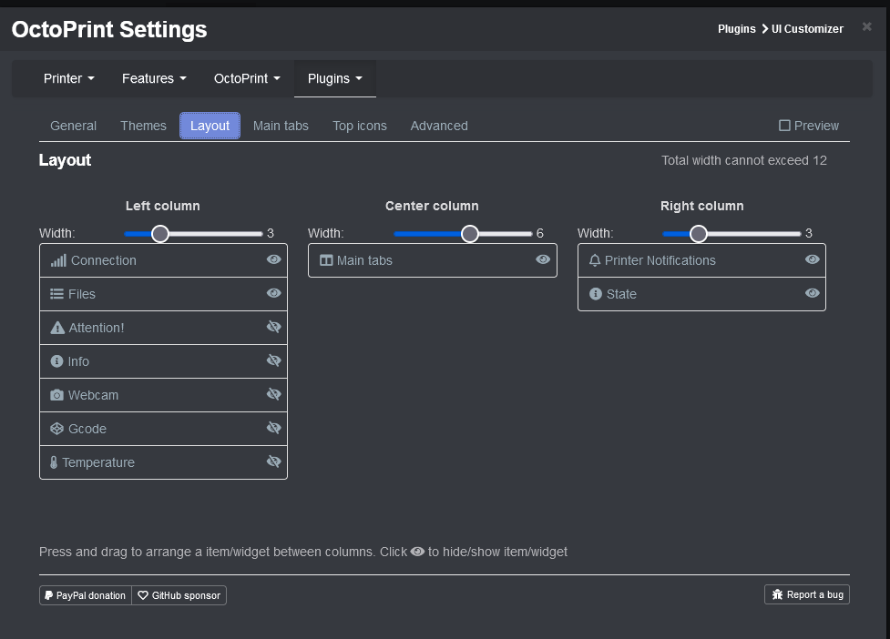 [BUG] Window width layout and window styles went nuts · Issue #242 · LazeMSS/OctoPrint ...