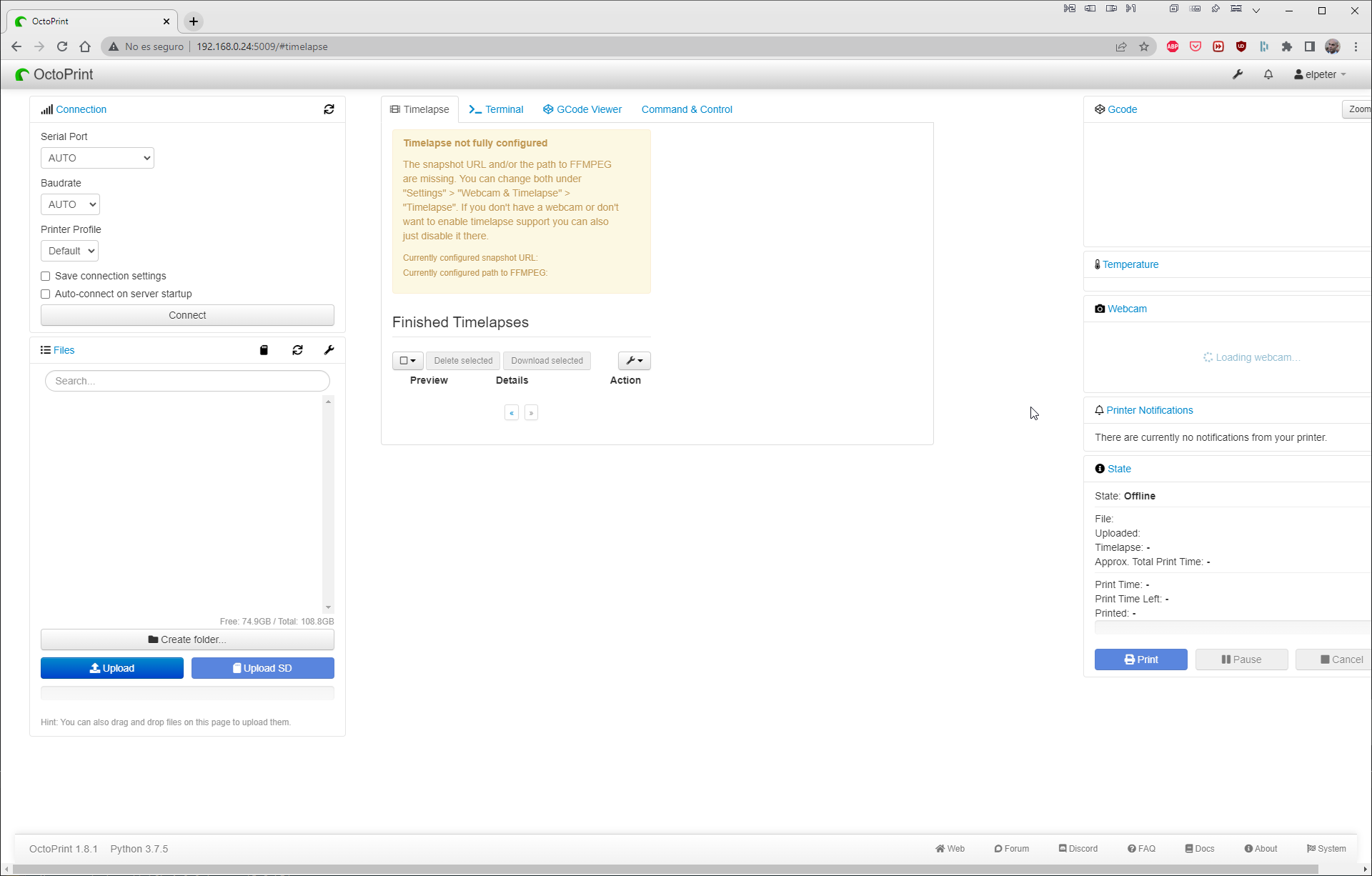 [BUG] Window width layout and window styles went nuts · Issue #242 · LazeMSS/OctoPrint ...