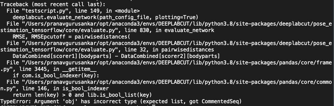 Many errors thrown when running testscript.py immediately after ...
