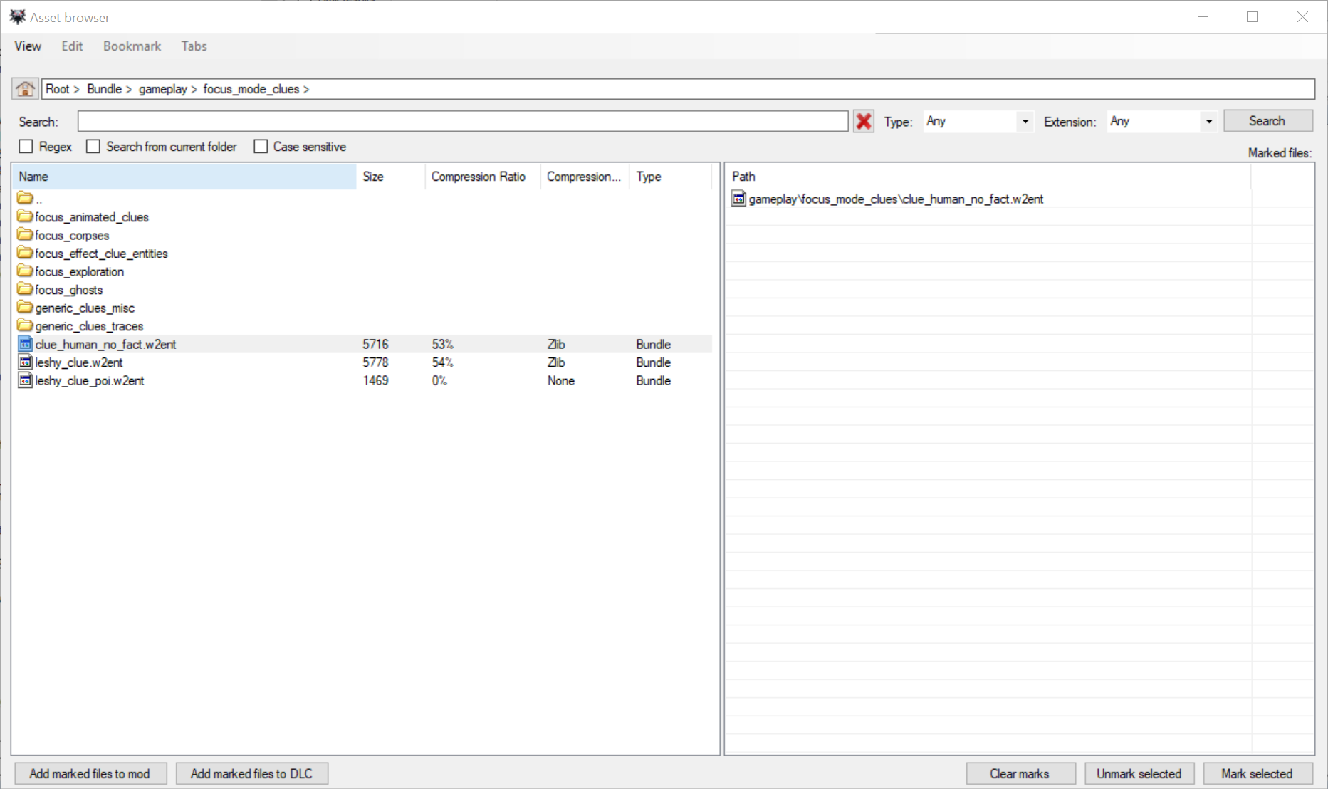 Custom sized "Marked files:" area in asset browser · Issue #112 · WolvenKit/WolvenKit · GitHub
