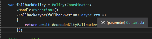 How to get Fallback working ? (wrong type provided) · Issue #814 · App-vNext/Polly · GitHub