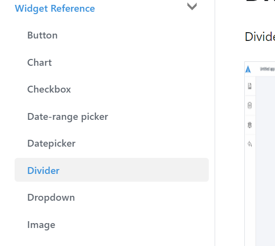 [docs]: Bugfix - Fix sort order of the Divider widget reference docs · Issue #1242 · ToolJet ...