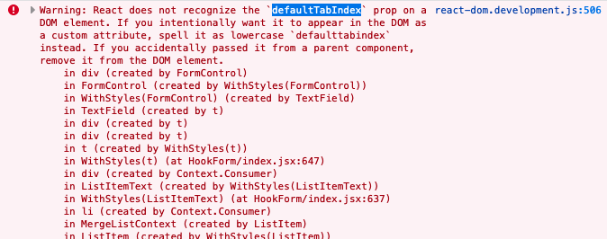 [UI] Remove defaultTabIndex warning in console · Issue #1408 · taskcluster/taskcluster · GitHub