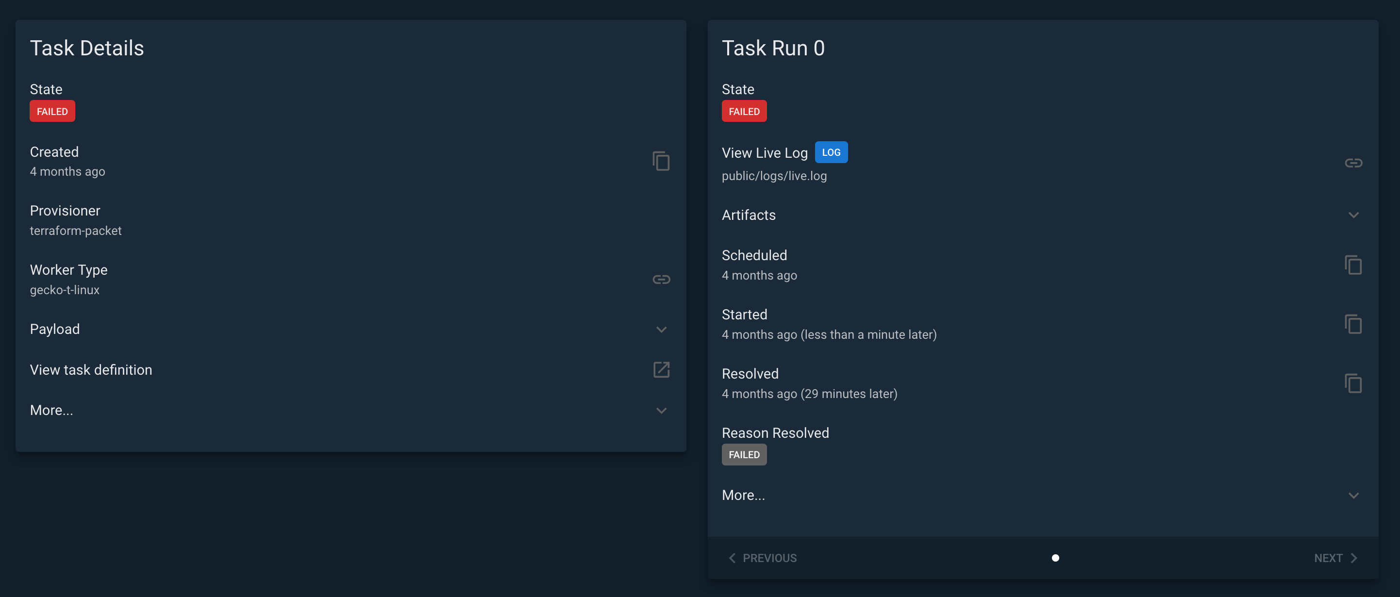 [UI] include reasons "above the fold" in task runs · Issue #1900 · taskcluster/taskcluster · GitHub