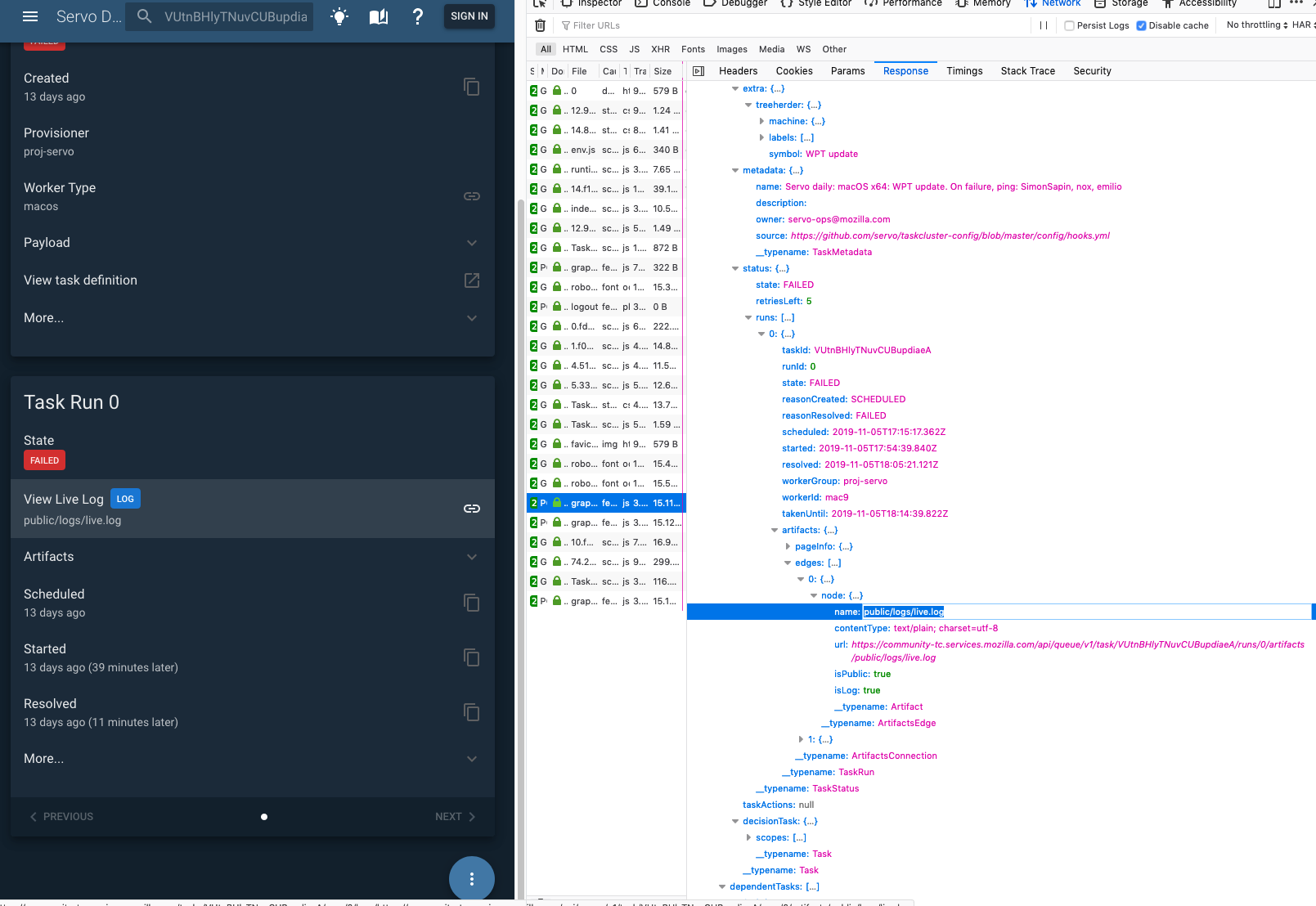 URLs of log viewing pages are large and redundant · Issue #1904 · taskcluster/taskcluster · GitHub