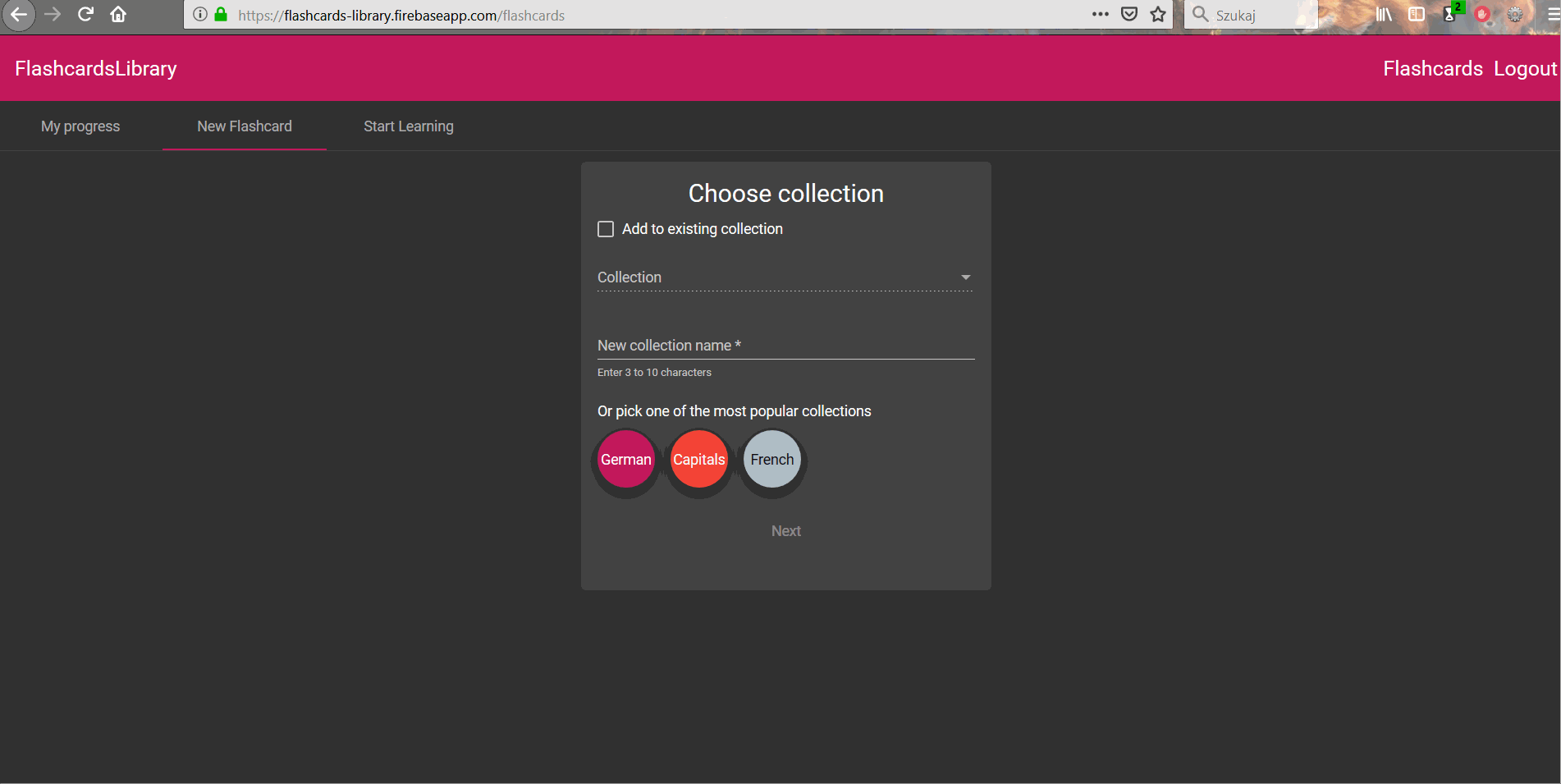 GitHub - wrobdomi/FlashcardsLibrary: Flashcards Library implemented with Angular7 (Frontend) and ...