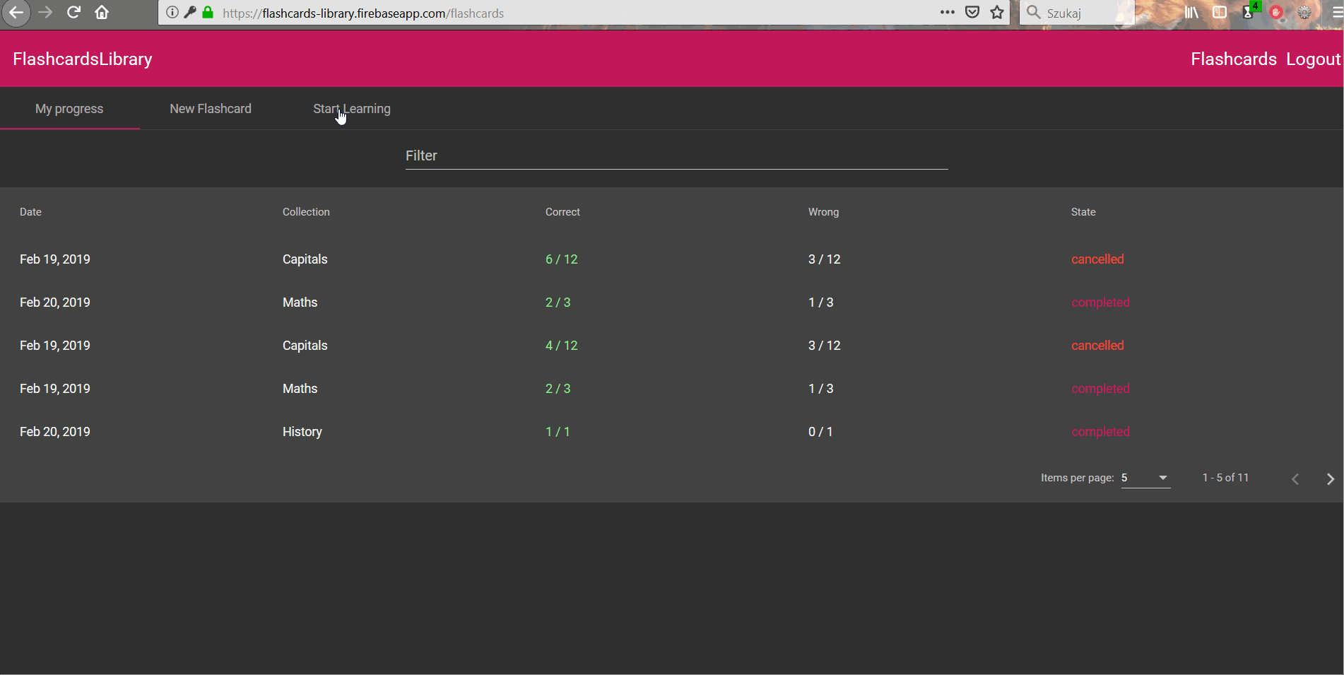 GitHub - wrobdomi/FlashcardsLibrary: Flashcards Library implemented with Angular7 (Frontend) and ...