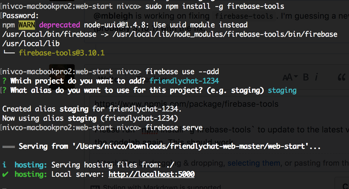 Step 5 Doesnt Work With Firebase Version 3100 · Issue 241 · Firebasecodelab Friendlychat