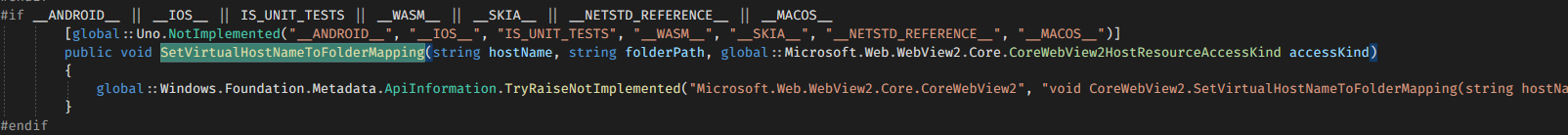 SetVirtualHostNameToFolderMapping not implemented for iOS and Android for WebView2 · Issue ...