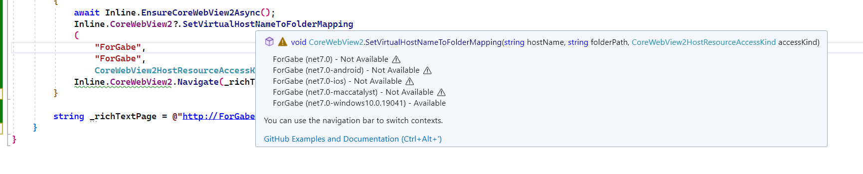 SetVirtualHostNameToFolderMapping not implemented for iOS and Android for WebView2 · Issue ...