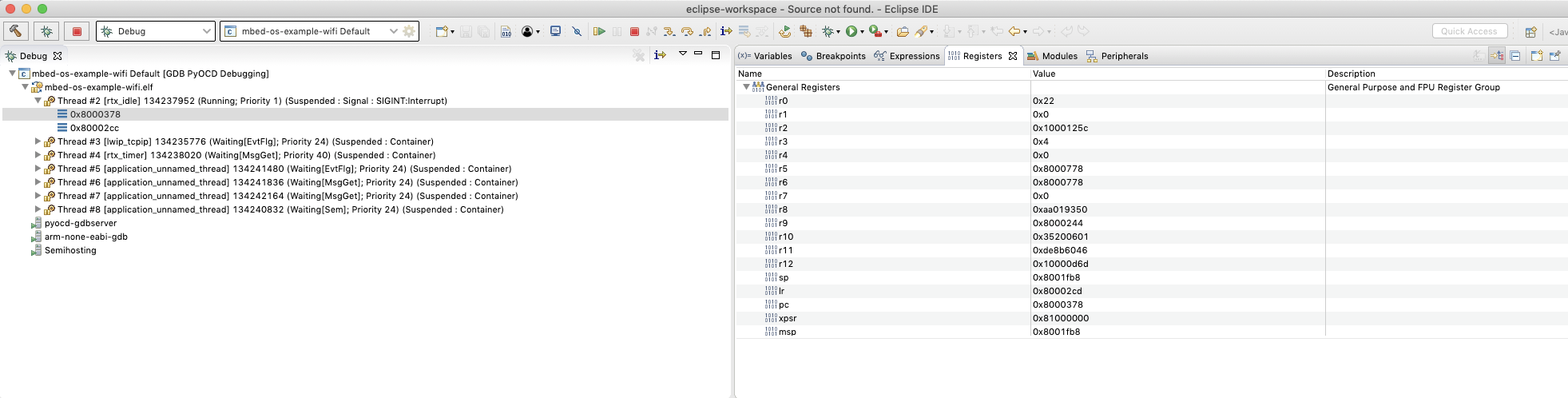Unable To Debug Run Cy8ckit 062 Wifi Bt Using Eclipse · Issue 9968 · Armmbed Mbed Os · Github