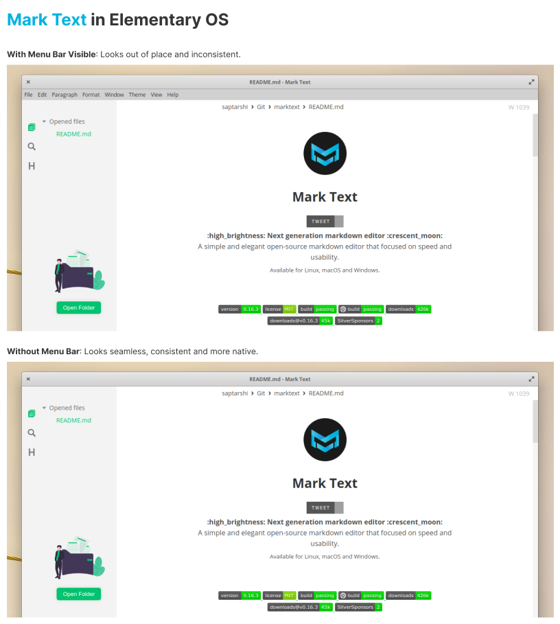 Add an option to toggle the menu bar on/off when using Native Title bar style. · Issue #2584 ...