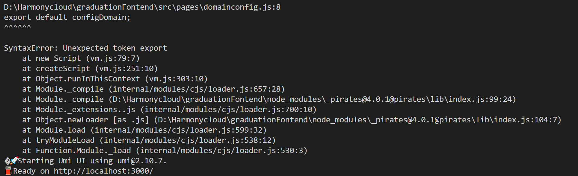 🧐[问题] expodrt default configDomain · Issue #5516 · ant-design/ant-design-pro · GitHub