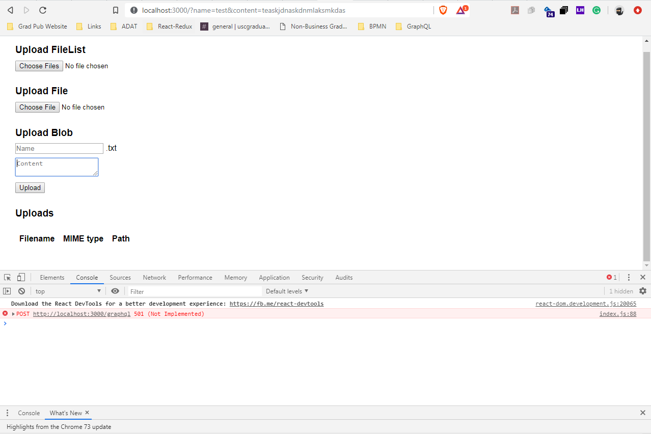 Facing Network Error Message while running locally · Issue #15 · jaydenseric/apollo-upload ...
