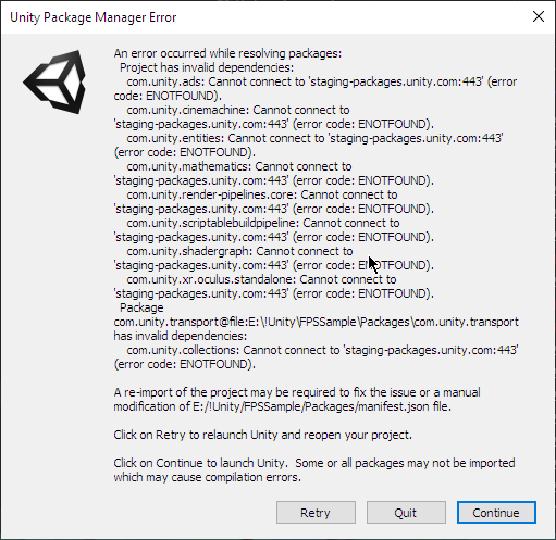 Completely broken - · Issue #123 · Unity-Technologies/FPSSample · GitHub