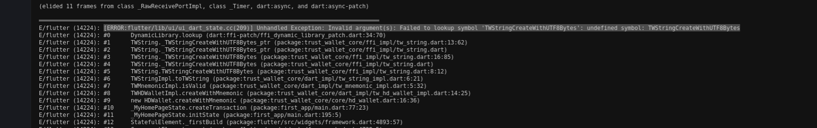 Functions Are Not Exposed To Dartffi · Issue 2086 · Trustwalletwallet Core · Github