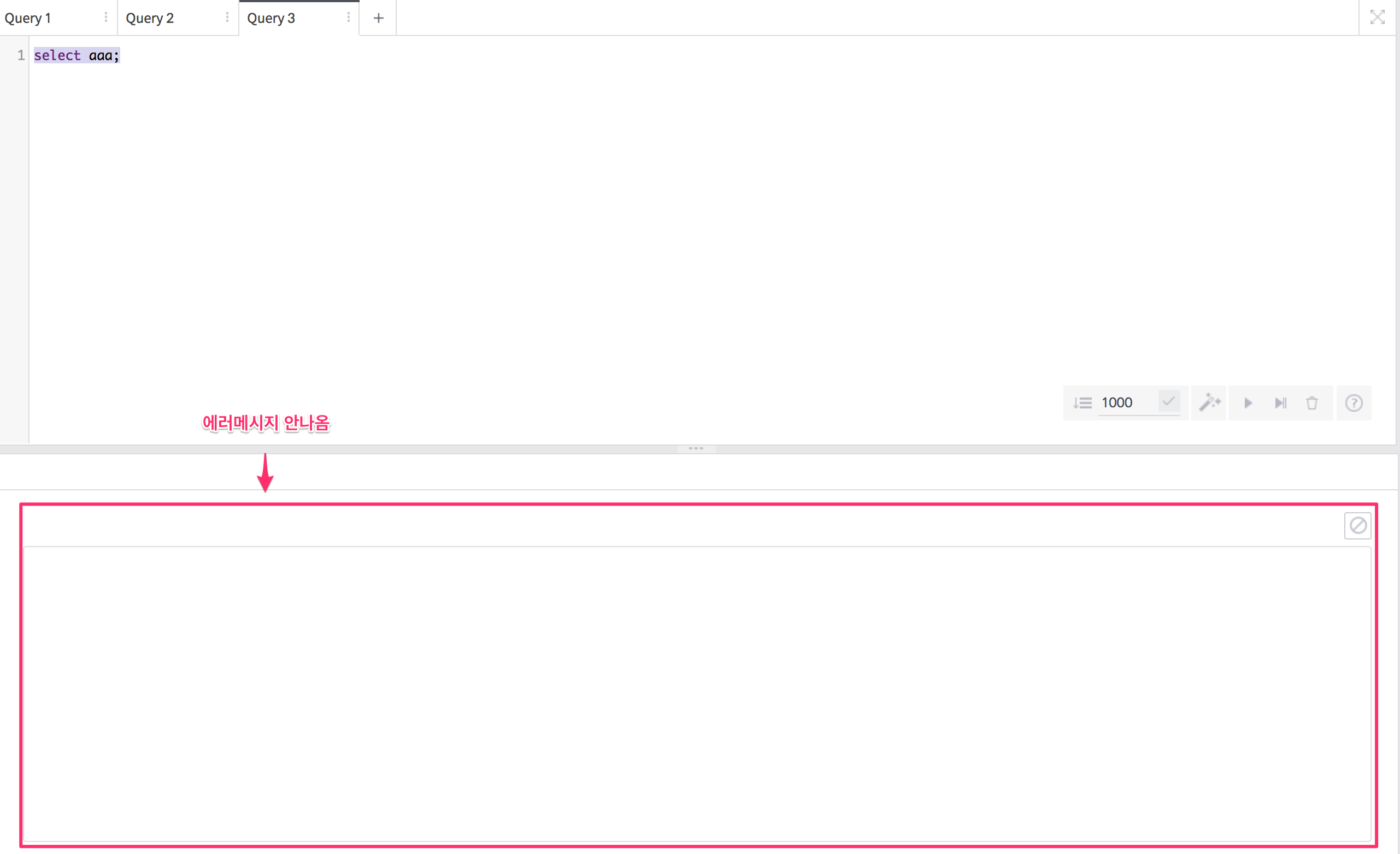 Workbench Query Fail Message Not Printed · Issue 432 · Metatron Appmetatron Discovery · Github