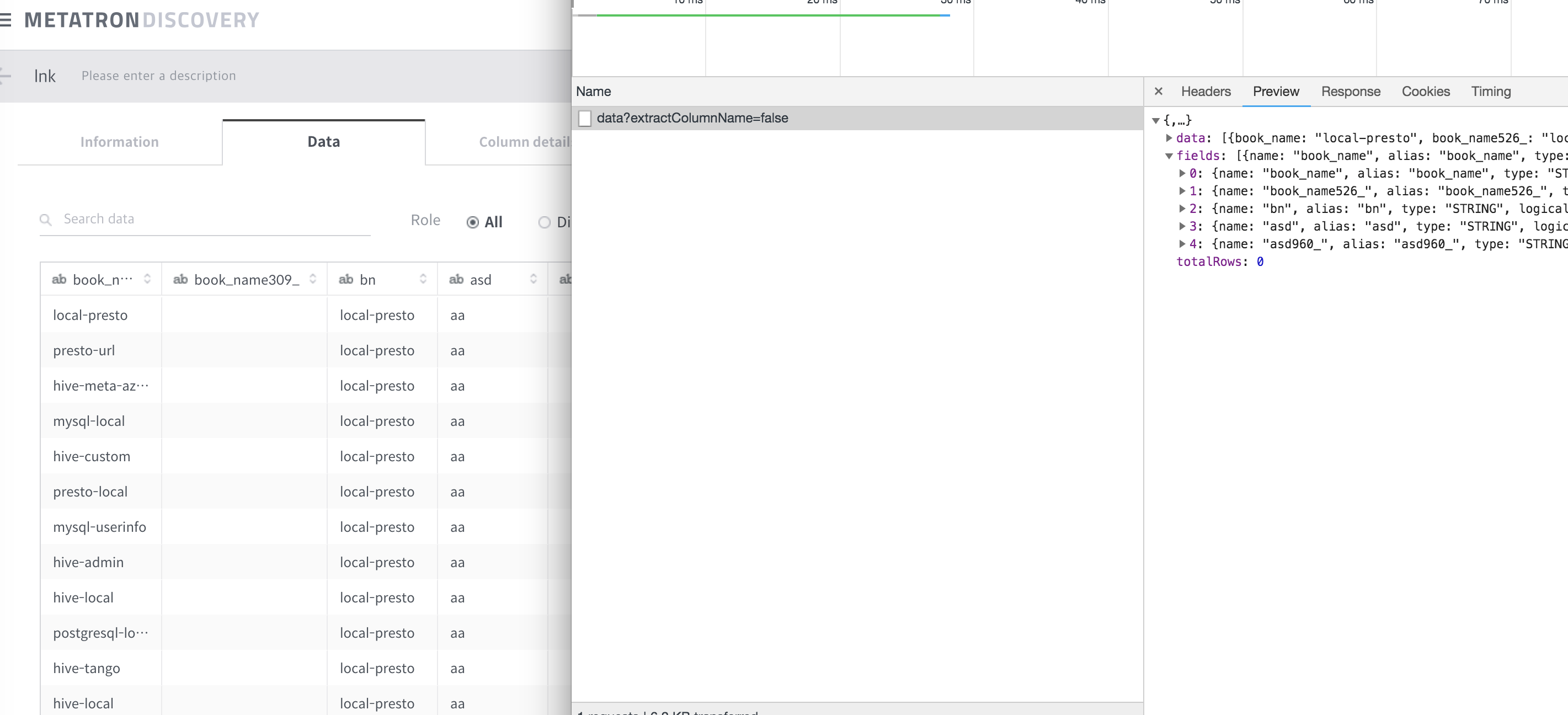 If you use a query with alias, the data source is not created. · Issue #1079 · metatron-app ...