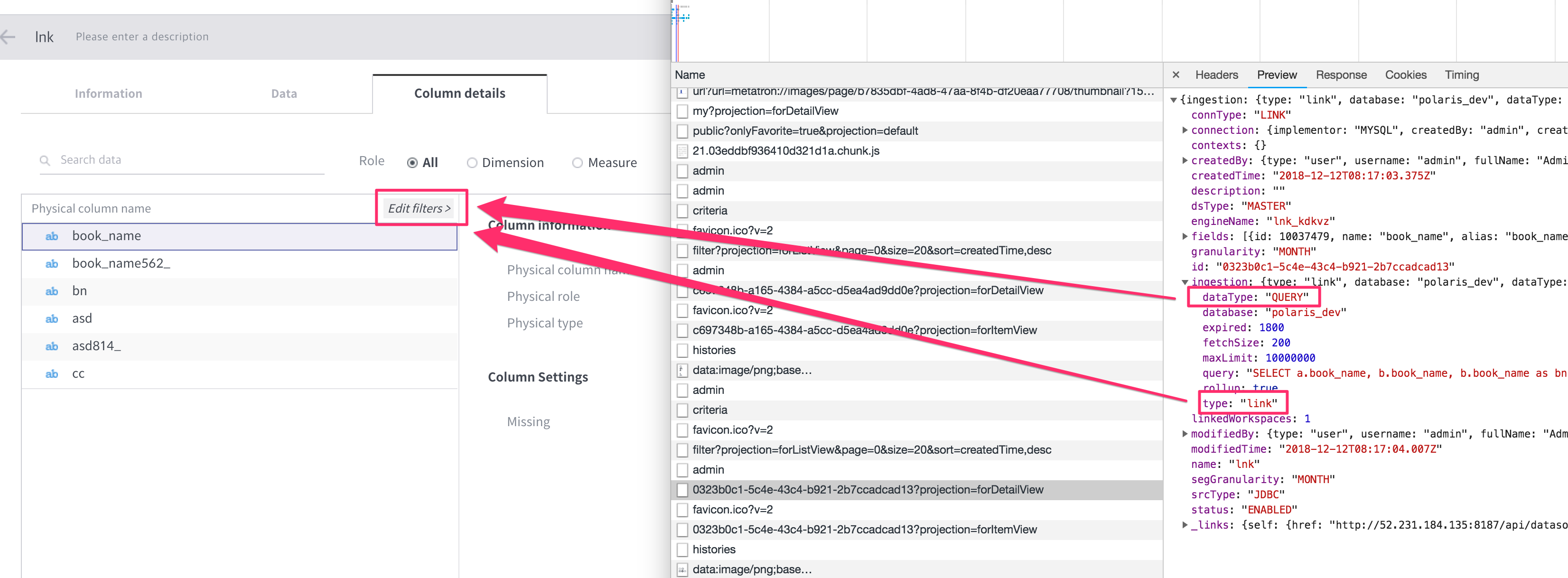 If you use a query with alias, the data source is not created. · Issue #1079 · metatron-app ...