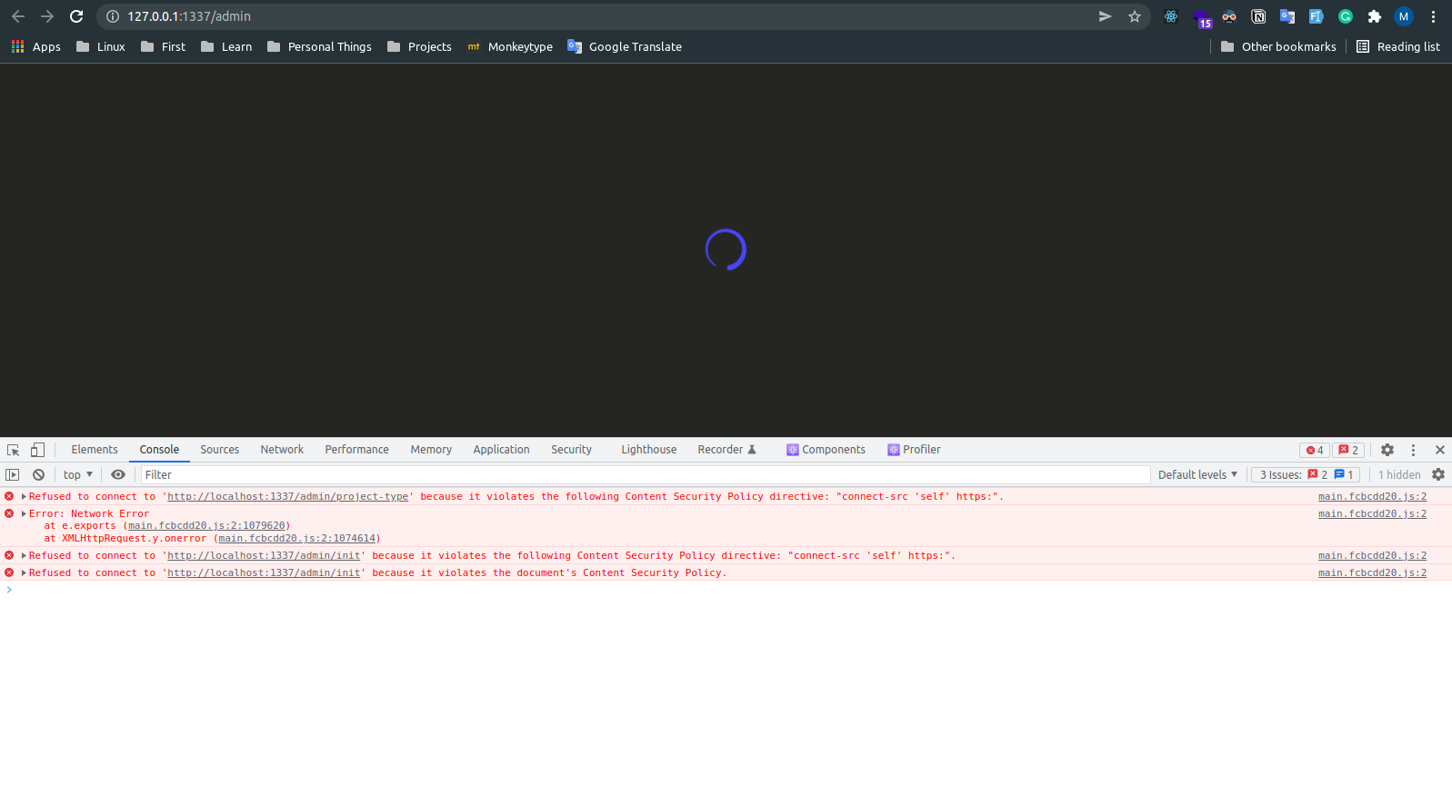 Bug: cannot open the admin dashboard · Issue #12602 · strapi/strapi · GitHub