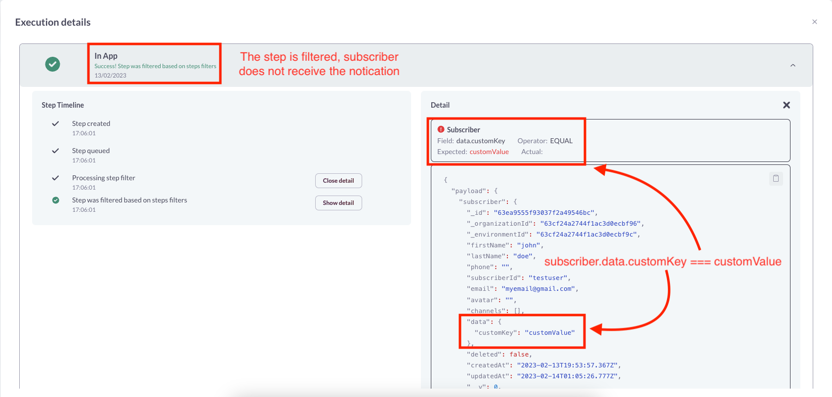 [NV-1670] 🐛 Bug Report: Cannot filter steps by custom subscriber data · Issue #2756 · novuhq ...