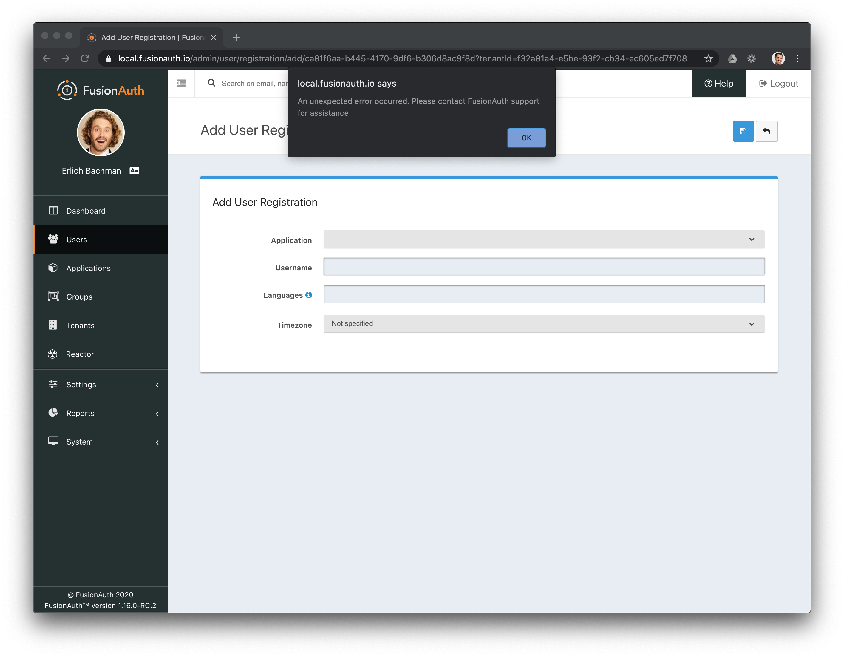 Possible NPE when managing a registration of a user · Issue #630 · FusionAuth/fusionauth-issues ...