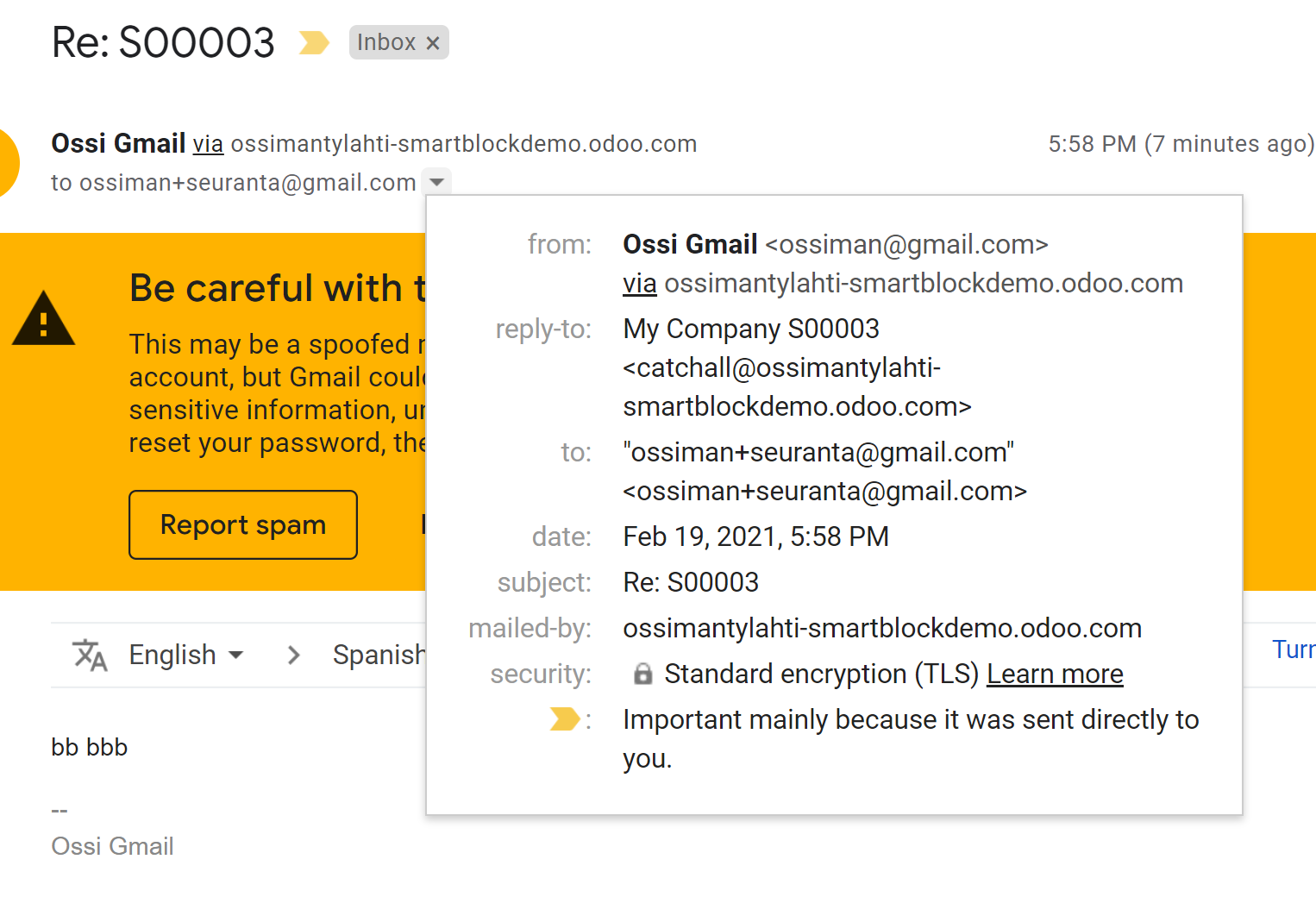 [12.0] [13.0] [14.0] Odoo wrongfully mimics sender’s e-mail address in notifications · Issue ...