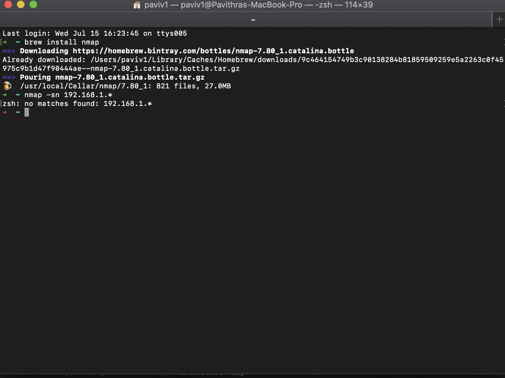 nmap -sn : no match found · Issue #669 · treehouses/treehouses.github.io · GitHub