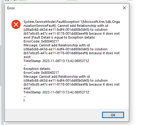 Error when readding N:N relationships · Issue #3 · MscrmTools/MscrmTools ...