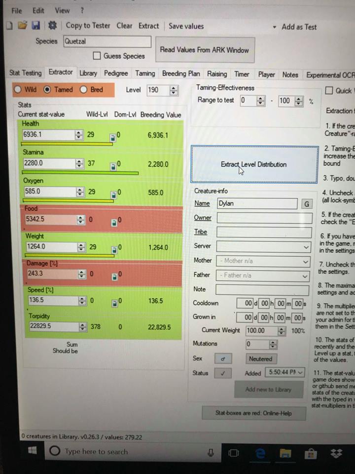 Stat Extract Issues · Issue #649 · cadon/ARKStatsExtractor · GitHub