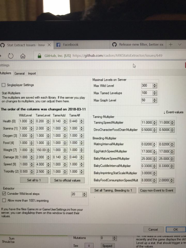 Stat Extract Issues · Issue #649 · cadon/ARKStatsExtractor · GitHub