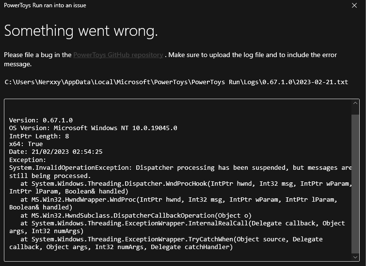 Unknown Error · Issue 24228 · Microsoftpowertoys · Github 