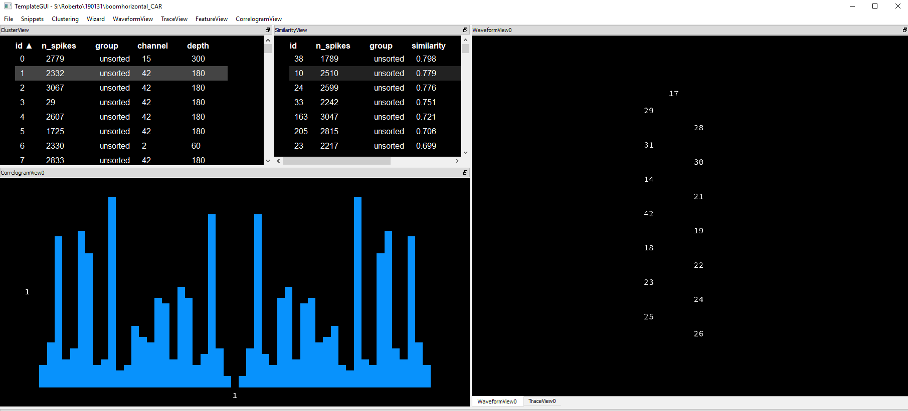 cluster not visible in waveform view · Issue #812 · cortex-lab/phy · GitHub