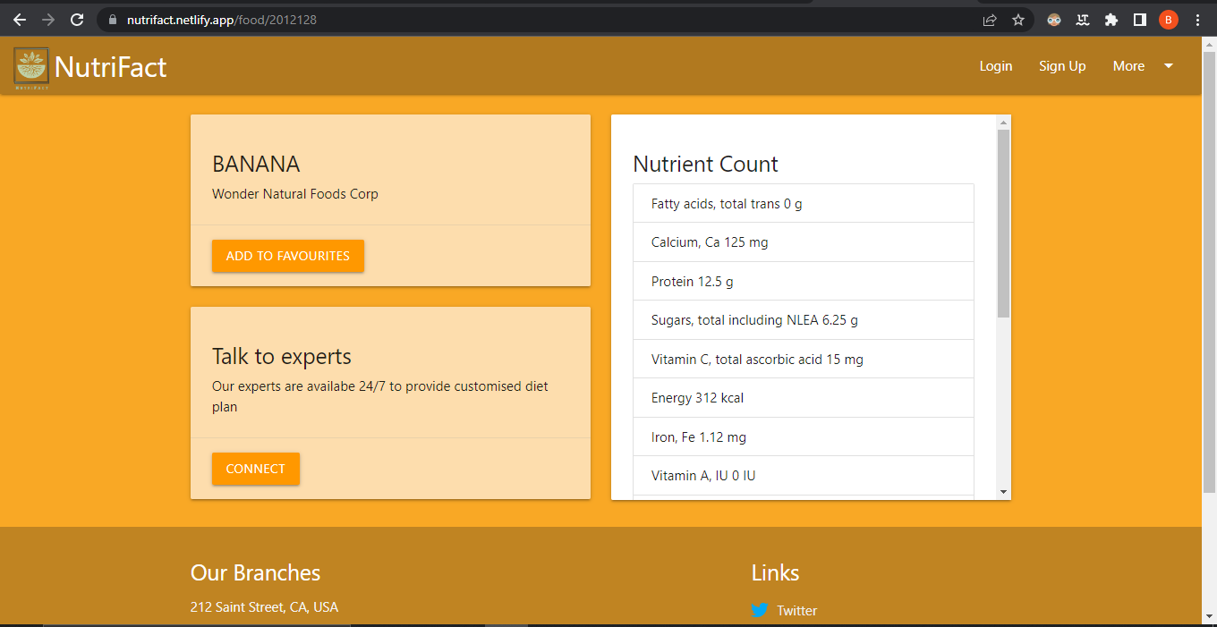 GitHub - balramsingh557/nutrifact-app: React web-app that provides the ...