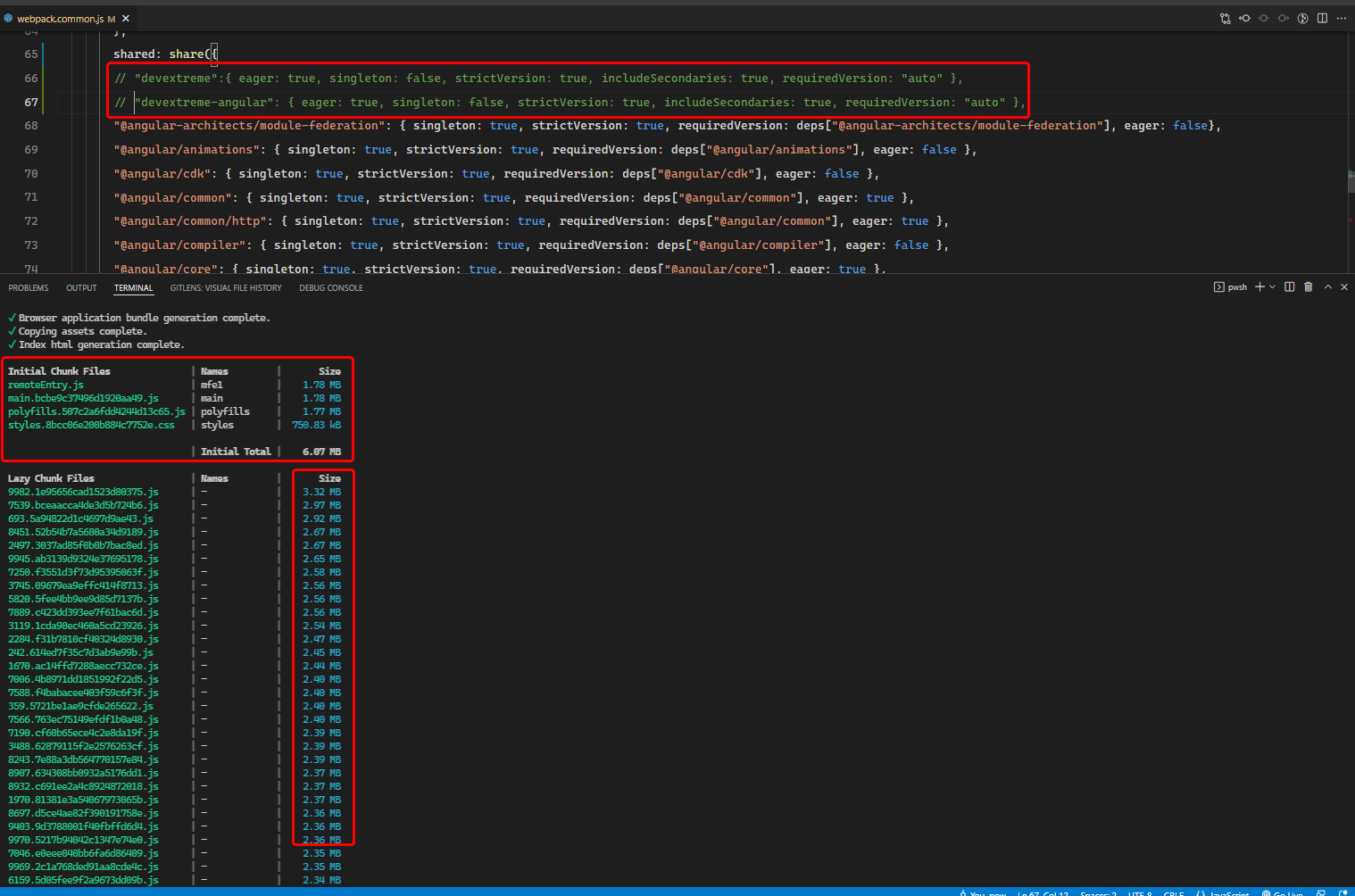 Size of exposed modules is too big · Issue #150 · angular-architects ...