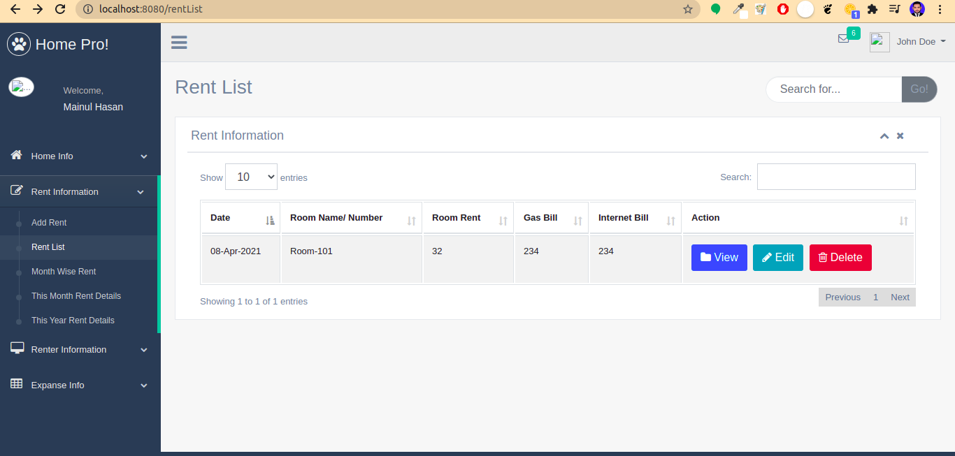 GitHub - maainul/HomePro: Home and Renter Information System