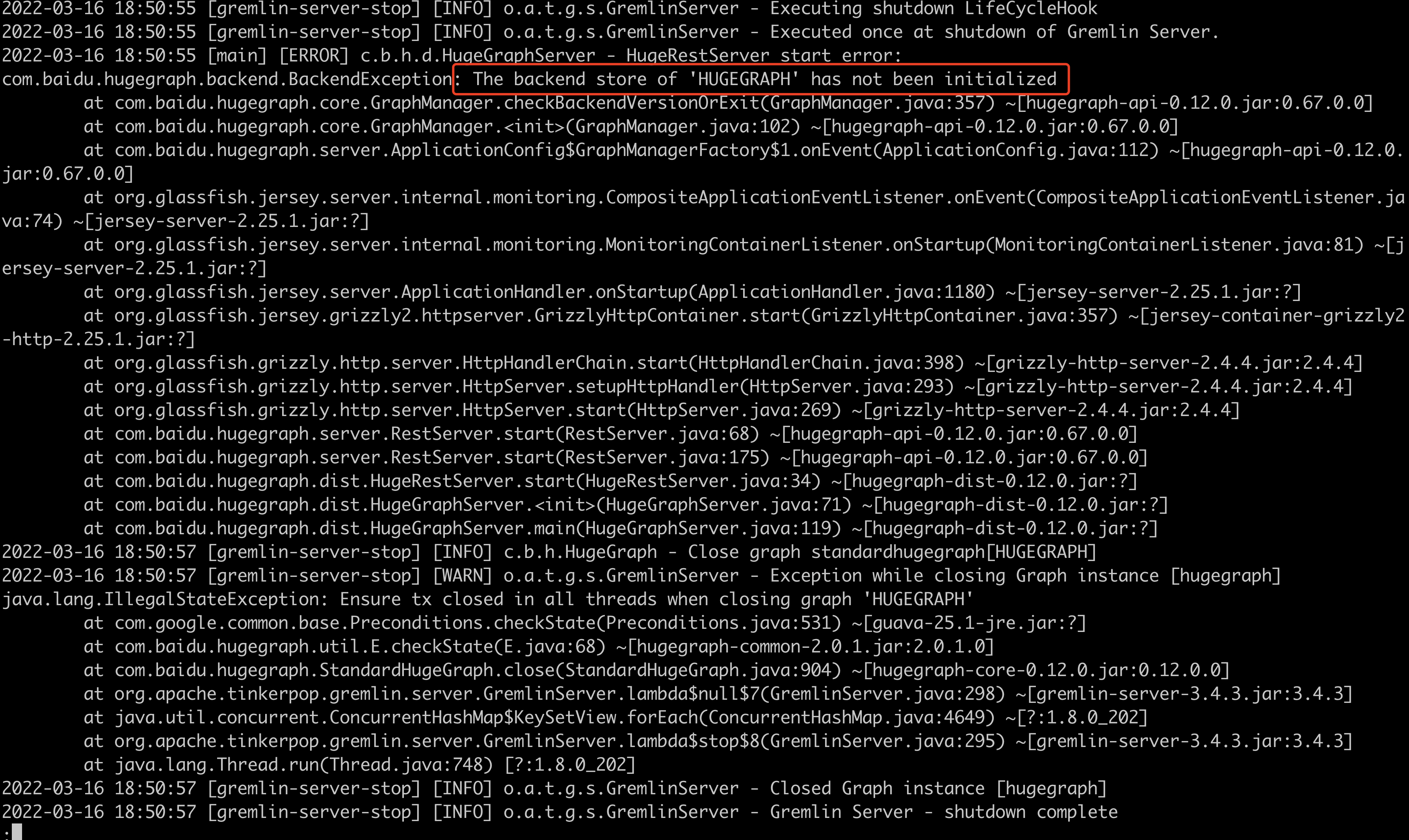 [Question] 手动初始化hbase后，启动进程报错 · Issue #1782 · apache/incubator-hugegraph · GitHub