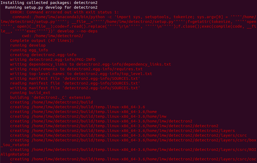 G Error Found During Installation · Issue 2399 · Facebookresearchdetectron2 · Github