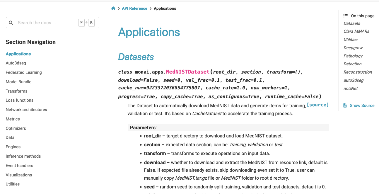 Documentation index is not functioning well · Issue #6557 · Project-MONAI/MONAI · GitHub